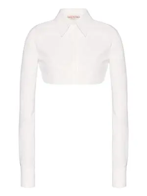 Valentino Garavani Compact Popeline Cotton Shirt - White