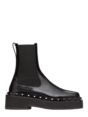Valentino Garavani 50mm Rockstud M-way Beatle Boots - Black