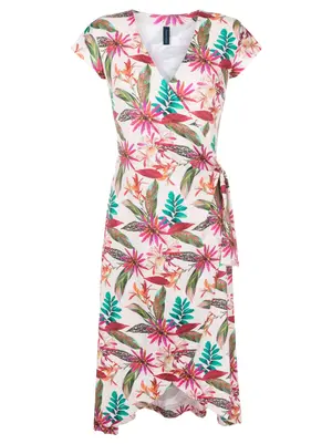 LYGIA & NANNY Botanical-print Wrap Dress - Multicolour