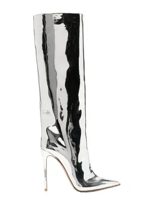 LE SILLA 120mm Eva Leather Boots - Silver