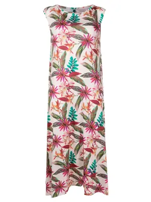 LYGIA & NANNY Botanical-print Midi Dress - Multicolour
