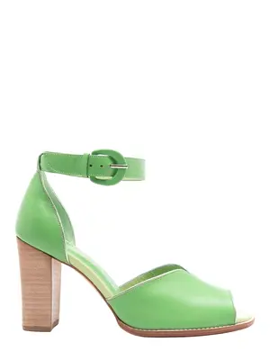 STUDIO CHOFAKIAN Lorraine 75mm Leather Sandals - Green