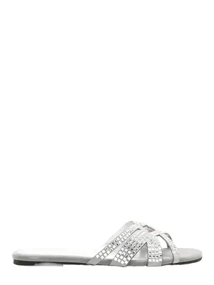 STUDIO CHOFAKIAN Alix Crystal-embellished Sandals - Grey