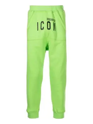 Dsquared2 Icon-print Cotton Track Pants - Green