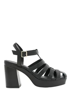 STUDIO CHOFAKIAN Fleure 70mm Leather Sandals - Black