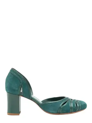 STUDIO CHOFAKIAN Brive 55mm Leather Pumps - Green