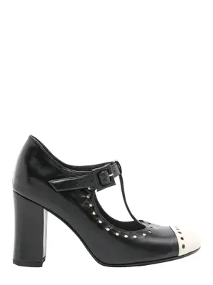 STUDIO CHOFAKIAN Gabrielle 65mm Leather Pumps - Black