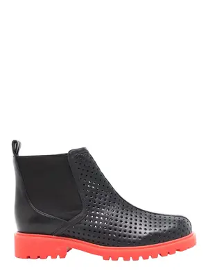 STUDIO CHOFAKIAN Louis Leather Ankle Boots - Black