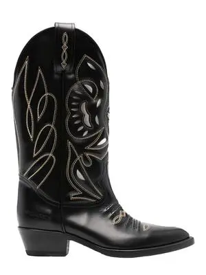 Dsquared2 Leather Mid-calf Boots - Black