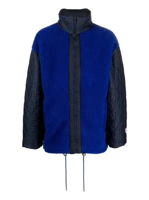 Kenzo Zip-up Fleece Bomber Jacket - Blue