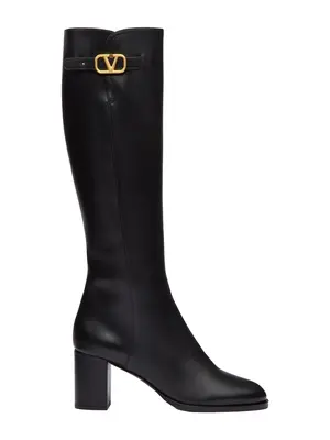 Valentino Garavani Vlogo Signature Knee-high Boots - Black