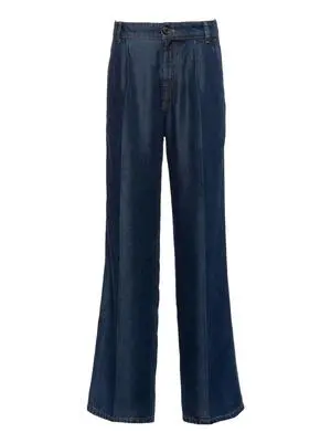 Miu Miu High-rise Wide-leg Jeans - Blue
