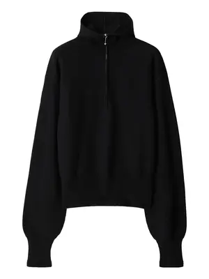 Burberry Wool Half-zip Jumper - Black