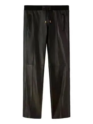 Palm Angels Leather Track Pants - Black