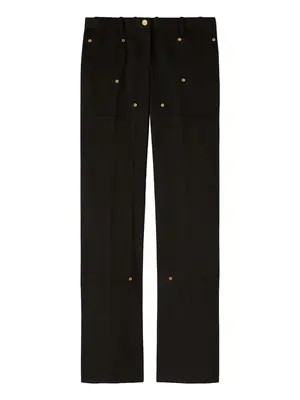 Palm Angels Straight-leg Cargo Trousers - Black