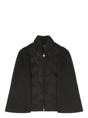 PALM ANGELS Palm Angels Palm-Embroidered Cape