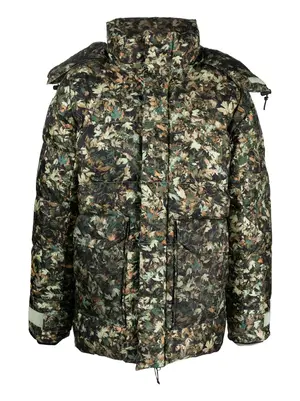 The North Face 73 Leaf-print Padded Jacket - Green