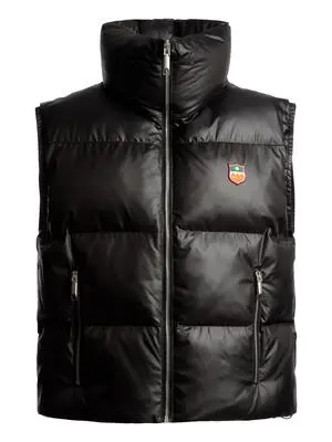 Bally Logo-patch High-neck Gilet - Black