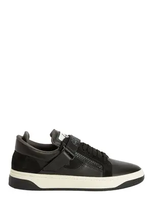 GIUSEPPE ZANOTTI Touch-strap Double-zip Low-top Sneakers - Black