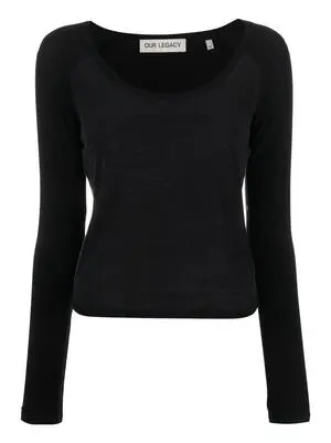 Our Legacy Lyocell-blend Knitted Top - Black