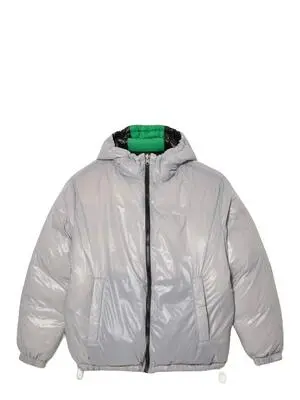Lacoste Reversible Hooded Puffer Jacket - Qiw Abimes/multico-nimbus