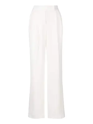 TOM FORD Pleat-detail Straight-leg Trousers - White