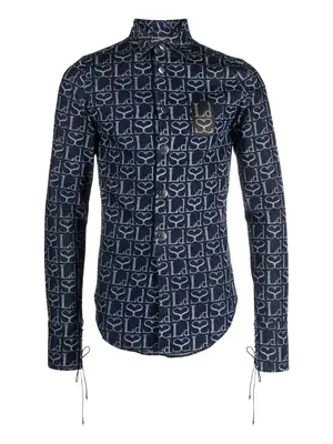 LUDOVIC DE SAINT SERNIN Ludovic De Saint Sernin Monogram-Print Shirt