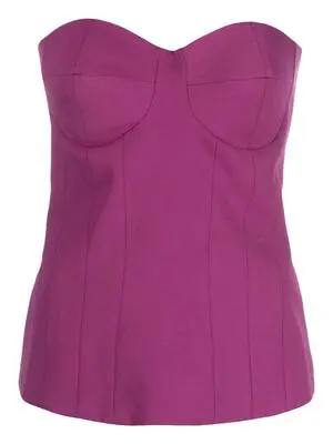 Federica Tosi Strapless Bustier Top - Purple