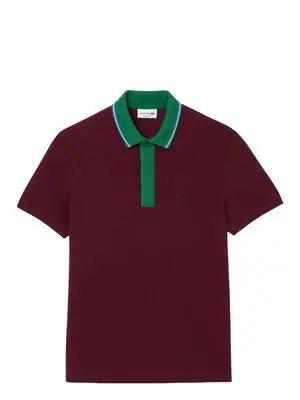 Lacoste Regular Fit Tipped Cotton Piqué Polo - Yup Zin