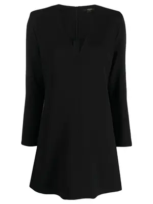 Seventy Loguette V-neck Minidress - Black