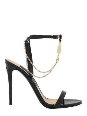 DOLCE & GABBANA Dolce & Gabbana 105mm Keira Chain-Link Sandals