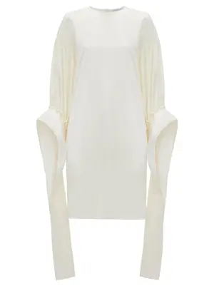 JW Anderson JW Anderson Tab-Trim Satin Minidress White