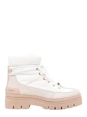 Tommy Hilfiger Quilted Panelled Boots - White