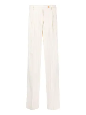 Zimmermann Luminosity Pinstriped Tailored Trousers - Neutrals