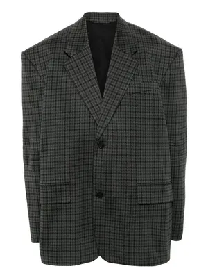 Balenciaga Houndstooth Blazer - Grey