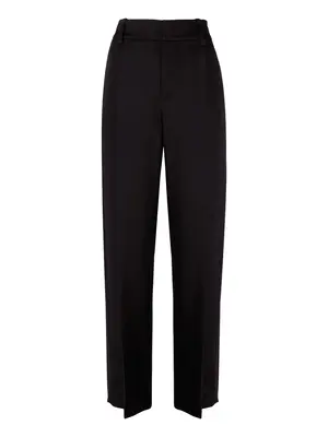 Vince High-waisted Wide-leg Trousers - Black