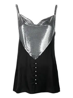 Rabanne Chainmail Paneled Vest - Black