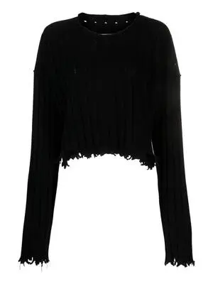 UMA WANG Raw-Edge Cashmere Top
