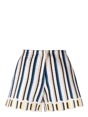 GEMY MAALOUF Gemy Maalouf Striped Jacquard Shorts