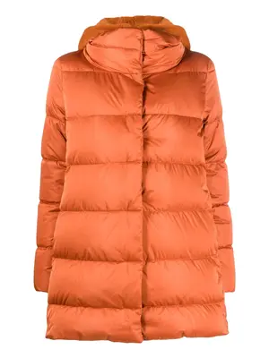 Herno Detachable Hood Padded Coat - Orange