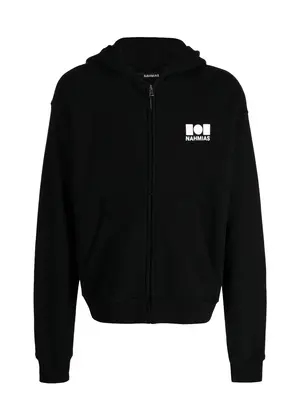 NAHMIAS Logo-print Cotton Hoodie - Black