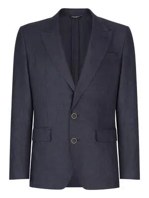 Dolce & Gabbana Linen Sicilia-fit Jacket - Blue