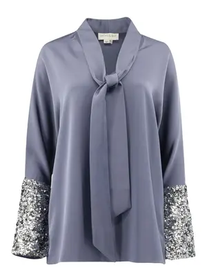 Sachin & Babi Reid Sequin-embellished Top - Grey