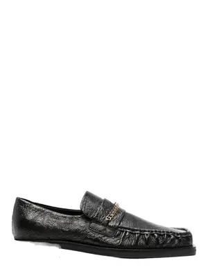 Martine Rose Chain-detail Leather Loafers - Black