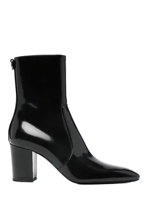 Saint Laurent Xiv 80mm Leather Ankle Boots - Black