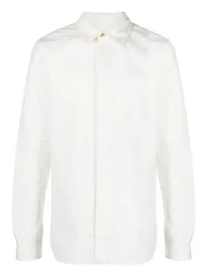 Rick Owens Cotton Long-sleeve Shirt - White