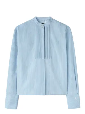 JIL SANDER Striped Cotton Shirt - Blue