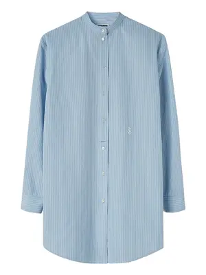 JIL SANDER Striped Cotton Shirt - Blue