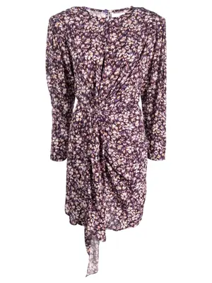 MARANT ETOILE Dulce Floral-print Mini Dress - Purple