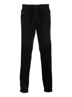 Philipp Plein Panelled Denim Track Pants - Black